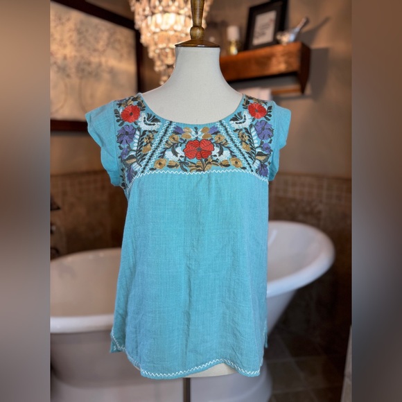 THML | Tops | Thml Embroidered Blouse Stitchfix Small | Poshmark